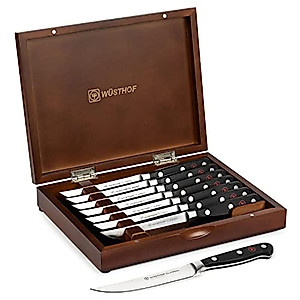 Wusthof Classic Steak Knife Set with Wood Case (8 Piece)