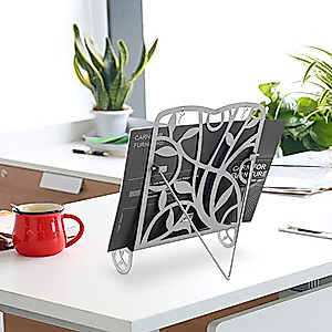 Recipe Book Holder -Book Stands for Display Cookbook Rack Cookbook Holder Stand with Metal Book Holder Bible Stand Recipe Stand Art Display (Stainless Steel)