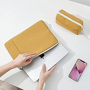 tomtoc Slim Laptop Sleeve for 13-inch MacBook Air M2/A2681 M1/A2337 2022-2018, MacBook Pro M2/A2686 M1/A2338 2022-2016, 12.3 Surface Pro 9/8/X/7+/7/6/5, Protective Case with Organized Accessory Pouch