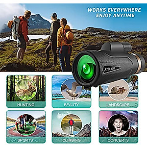 AYRAVIIO 12×60 Monocular Telescope with Smartphone Holder & Upgraded Tripod, High Powered SMC & BAK4 Scope for Adults, Birthday Gifts for Men Dad Him Husband Boyfriend, Gadgets for Birdwatching