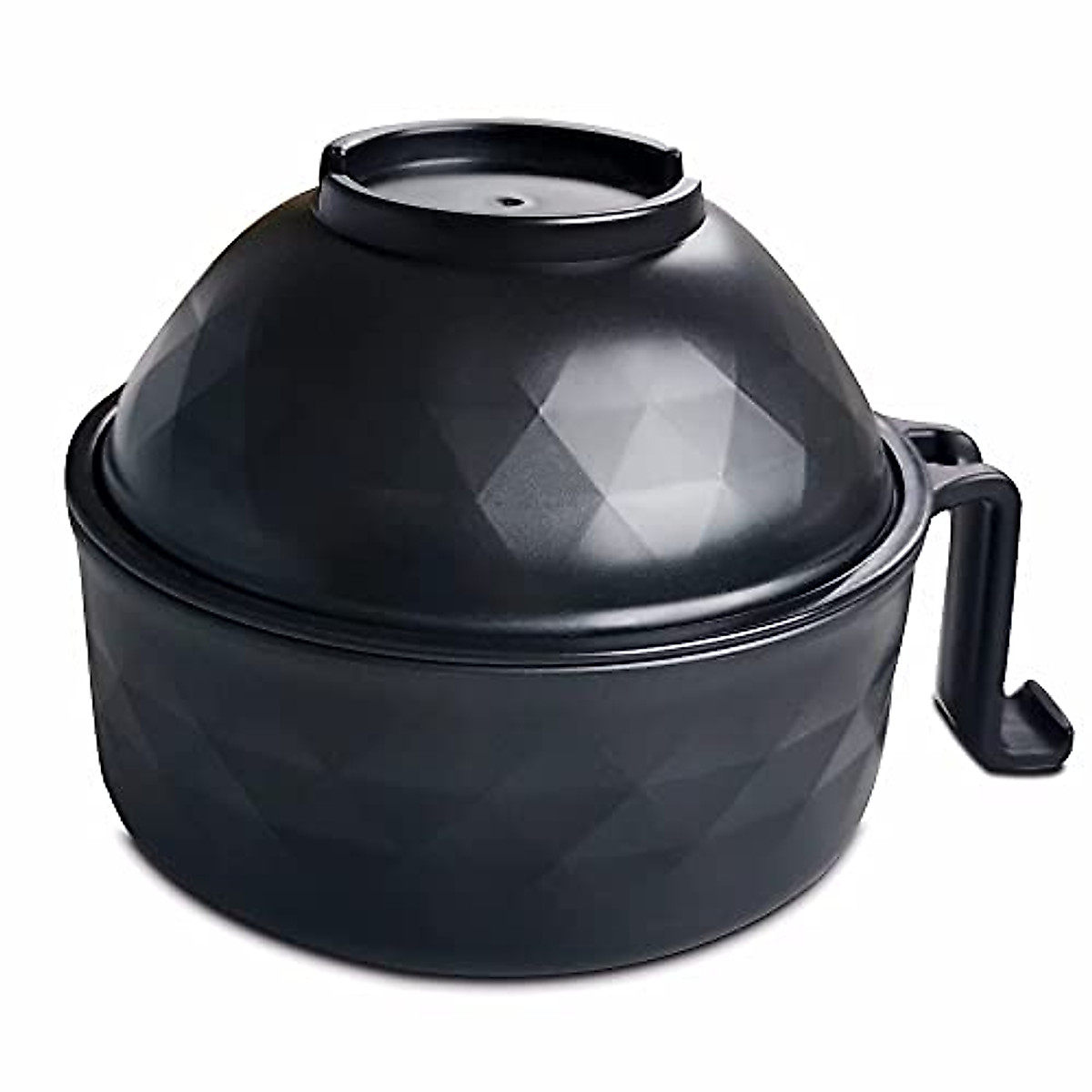 Ramen Cooker Ramen Bowl Set with Chopsticks Microwave Noodle,College Dorm Room Essentials for Girls for Boys Apartment-Black