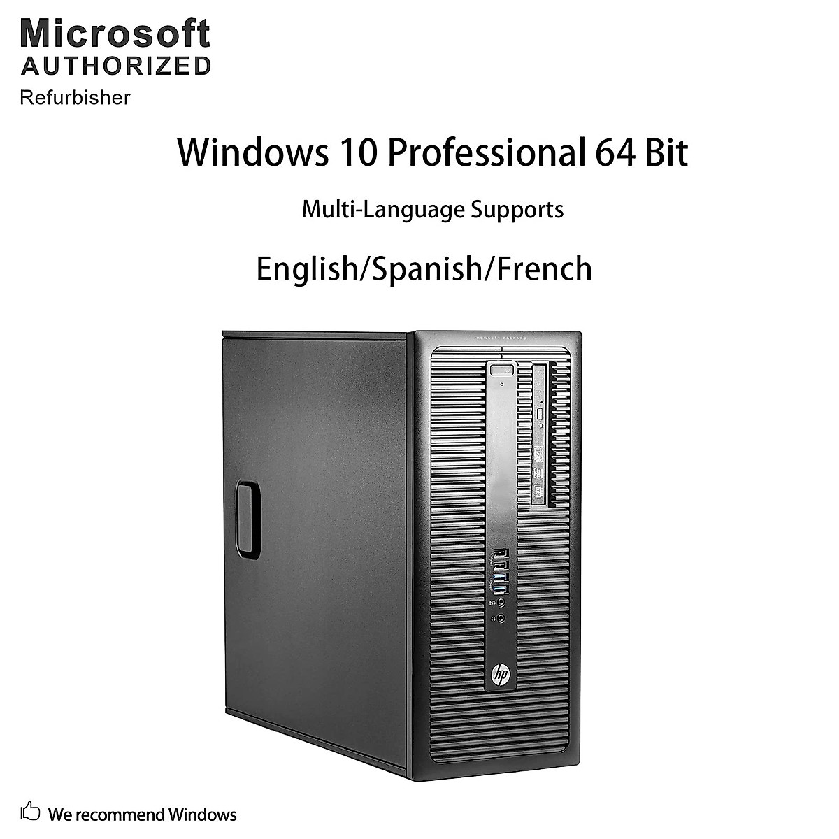 HP EliteDesk 800 G2 Business Desktop Mini Tower, Intel Core i7 6700 3.4Ghz, 32GB DDR4 RAM, 512GB SSD Hard Drive, Windows 10 Pro (Renewed)