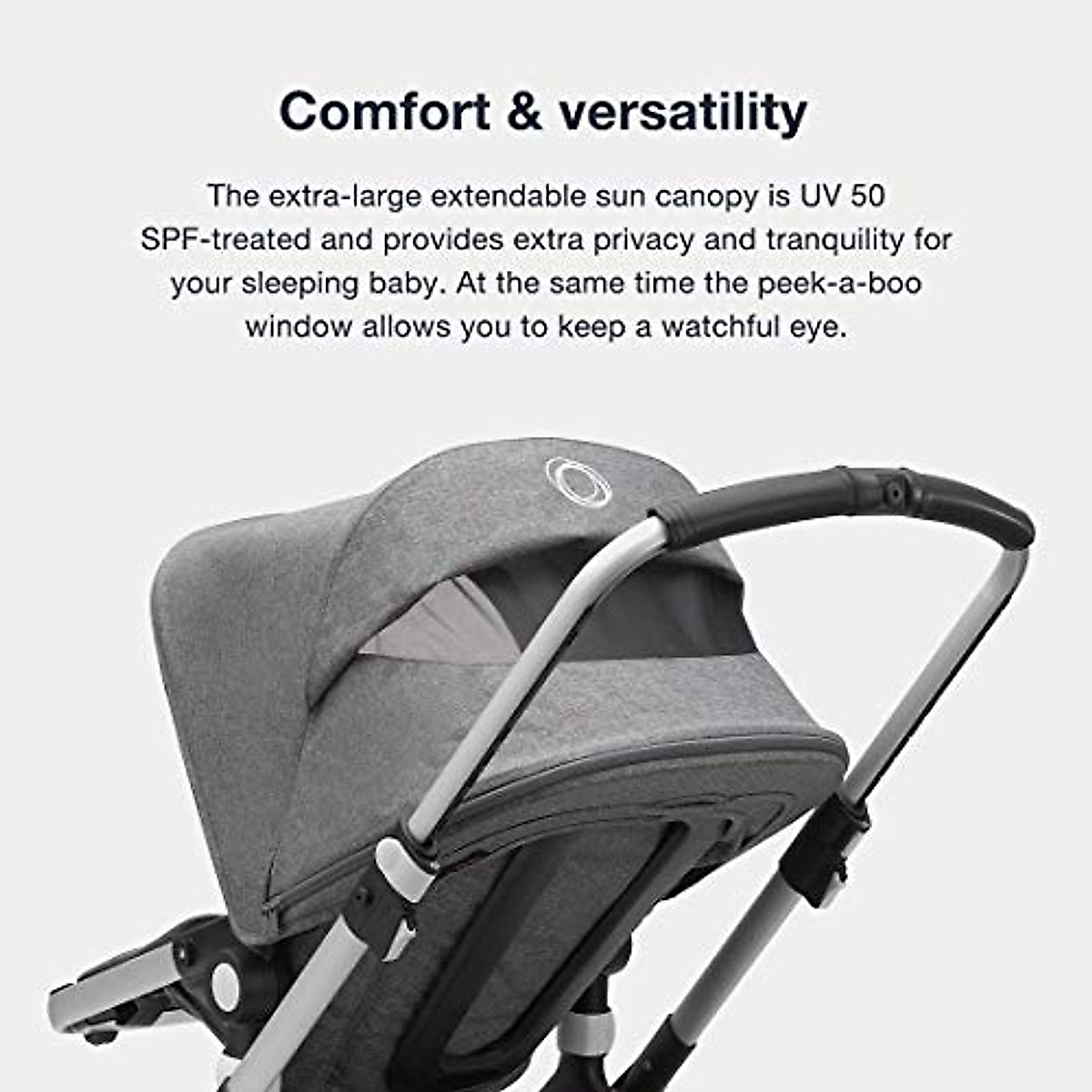 Bugaboo Lynx - The Lightest Full-Size Baby Stroller - All-Terrain with an Effortless Push and One-Handed Steering - Compatible with Bugaboo Turtle One by Nuna Car Seat - Alu/Blue Mélange