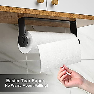 Carry360 Adhesive Paper Towel Holder Under Cabinet, Paper Towel Rack Stick On Wall for Kitchen Paper Towel Roll-304 Brush SUS Stainless Steel, No Drilling