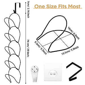 Kenning 20 Pcs Hat Rack Hanger Holder Organizer and Hooks, Closet Hanging Hat Storage Rack, Over Door Wall Mounted Cap Holder