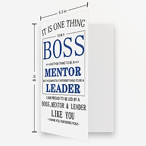OJsensai Funny Boss’s Day Card For Boss, Best Boss Day Gifts For Leader, Appreciation Card For Mentor, Happy Boss Day For Man Woman
