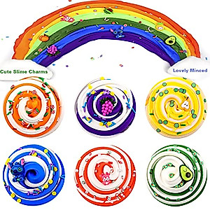7 Pack Butter Slime Kit for Girls,Rainbow Slime Kits, Non-Sticky and Soft Slime for Boys, Scented Slime Party Favors, Birthday Gift, Stress Relief Toy for Kids.