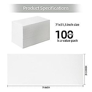 100 Pcs Disposable Massage Table Sheets,Non-woven Spa Fabric Sheets for Esthetician,Tattoo,Waxing and Lash Bed(31.5" x 71",white)