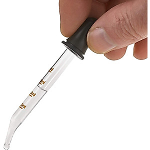 Eye Dropper - (Pack of 4) Bent & Straight Tip Calibrated Glass Medicine Droppers for Essential Oils | Pipette Dropper for Accurate Easy Dose and Measurement (1 mL Capacity)