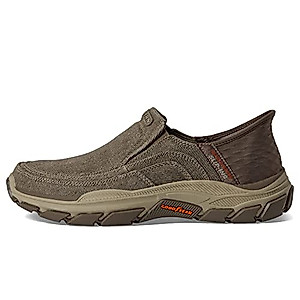 Skechers Men's Respected-Holmgren Slip-in Loafer, Taupe, 9.5 Wide