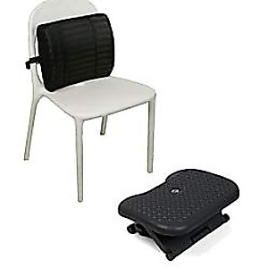 Mind Reader Rest, Ergonomic Foot, Pressure Relief for Comfort, Back, and Body, Foam, Black