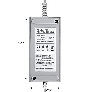 NeeKeons AC Power Supply Universal 100-240V Adapter Cord US Plug for Nintendo Wii U Console System