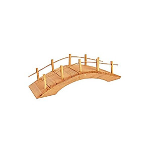 TG,LLC Treasure Gurus Miniature Wooden Arch Bridge Fairy Garden Ornament Outdoor Dollhouse Decor Supply