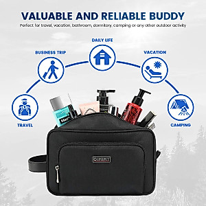 OIMIMY Toiletry Bag for Men Travel Shaving Dopp Kit Waterproof Toiletries Organizer for Cosmetic Portable Womens Travel Makeup Bag