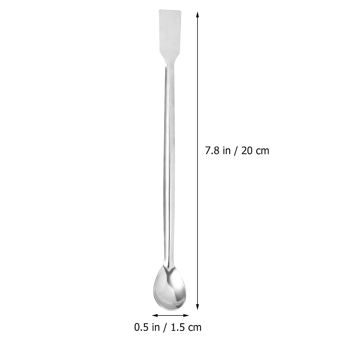 5pcs Lab Spoons Lab Spatula, Stainless Steel Lab Spatula Sampling Spoons Laboratory Scoops Lab Mixing Spatulas, Length 20CM