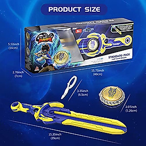 Infinity Nado Battling Top Burst Gyro Toy, Spinning Top w/Sword Launcher, Battle Game Set Toys for 5 6 7 8 9 10 Years Old Boys Girls, Gifts for Boys Girls Kids - Fury Wave Dragon