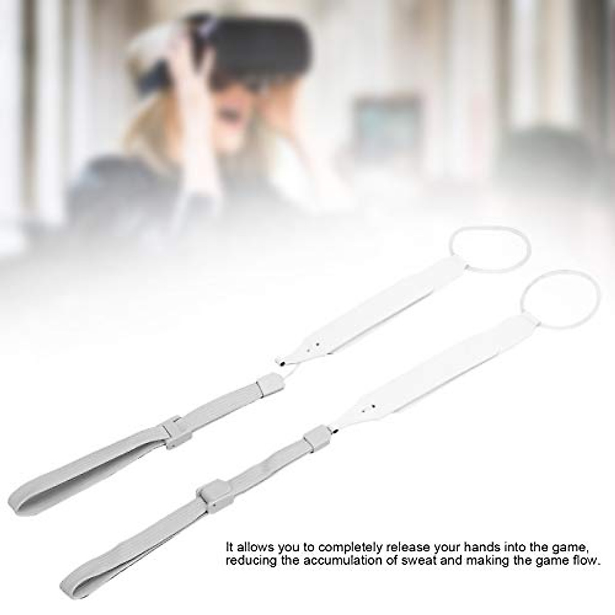 Raguso VR Controller Hand Strap, Long Service Life Detachable Belt Sweat Absorption Wrist Lanyard for Oculus Quest 2 VR Controller