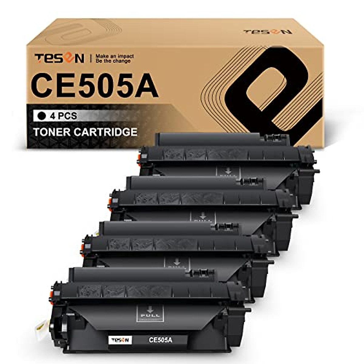 CE505A 05A TESEN Compatible Toner Cartridge Replacement for HP CE505A 05A Toner for HP P2035 P2035n P2055d P2055dn P2055x Pro 400 M401 M401n M401dne M401dw MFP M425 M425dn M425dw 4-Pack