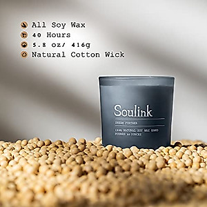 Lavender Scented Candle Gifts for Women, All Natural Soy Wax, Dream Further Candle, Soulink Unique Decorative Candles, 14.7 oz Glass Jar, 40 Hours Burn Time, Perfect Gifts with Gift Box