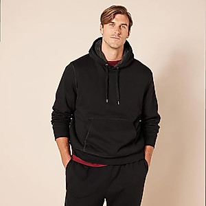 Amazon Essentials Men's Hoodies, Sherpa-Lined Pullover, Black, Small