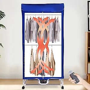 Clothes Dryer Portable Travel Dryer Machine,1200-1500W Folding Dryer Machine,Portable Dryer for Apartments,PTC 5-layer Heating Electric Clothes Drying (Printed)