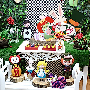 Alice in Wonderland Photo Booth Props, 40pcs Alice in Wonderland Props, Alice in Wonderland Party Decorations by Tvorvik, Mad Hatter Tea Party Decorations for Tea Party, Alice in Wonderland Party