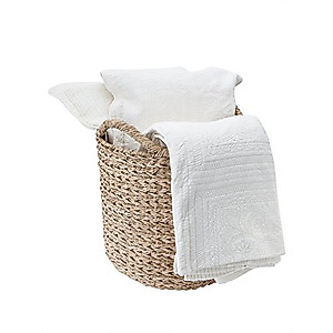 KOUBOO 1060091 Handwoven Decorative Storage Basket, X-Large, 20" x 20" x 22", Twisted Sea Grass