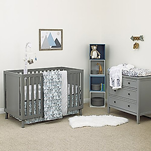 Dwell Studio Bear Hugs Super Soft Changing Pad Cover, Blue/Gray/White