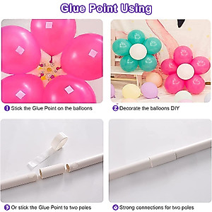 72 inch 2 Set Balloon Column Stand Kit Base and Pole Height 30Pcs Balloon Rings Balloon Tower Decoration for Birthday Party Wedding Party Event Decorations（Balloons are not included）