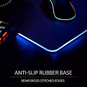 Board | Extended White RGB Gaming Mouse Pad/Mat XXL: 10 Lighting Modes 7 Monochromatic Light, Maximum Control and Speed, Ultra Thick 4mm, Non-Slip Large Mousepad and Keyboard Mat 31.5"x11.8"x0.16"