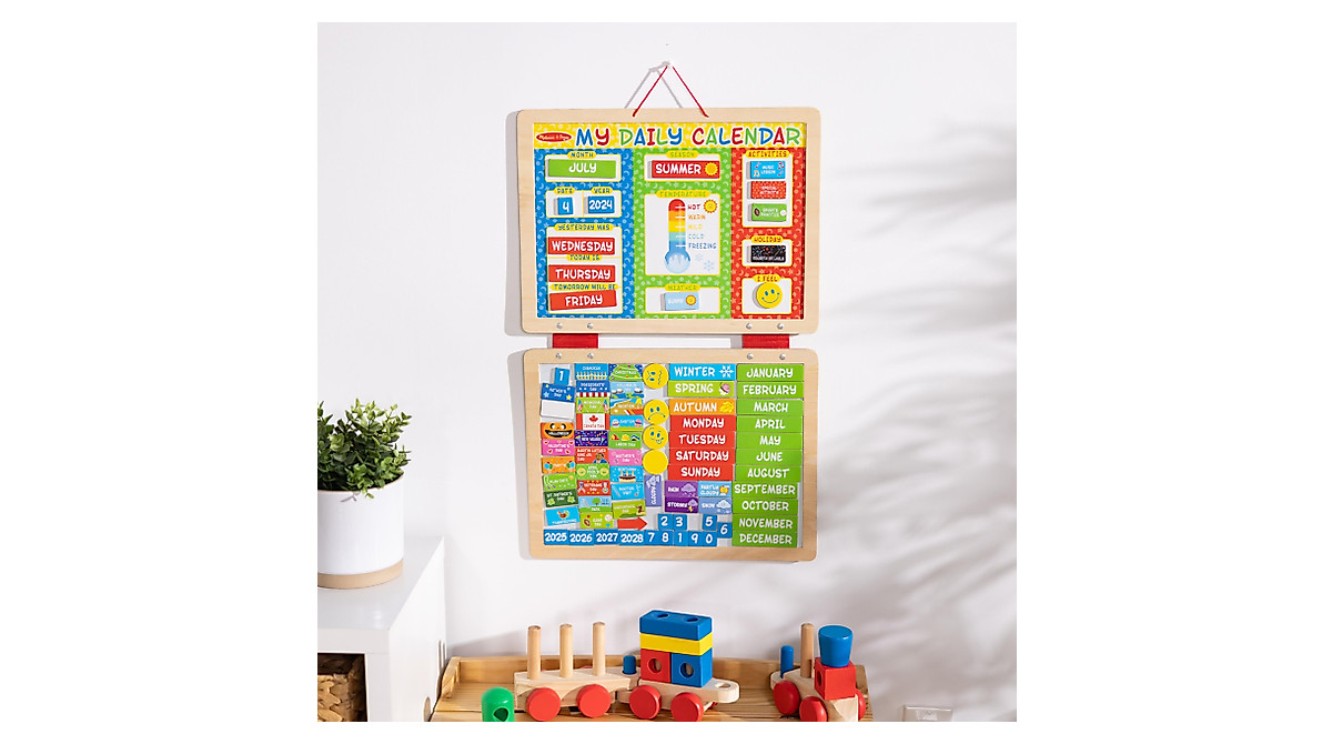 Melissa & Doug Magnetic Daily Calendar for Kids Ages 3+ | Educational & Fun