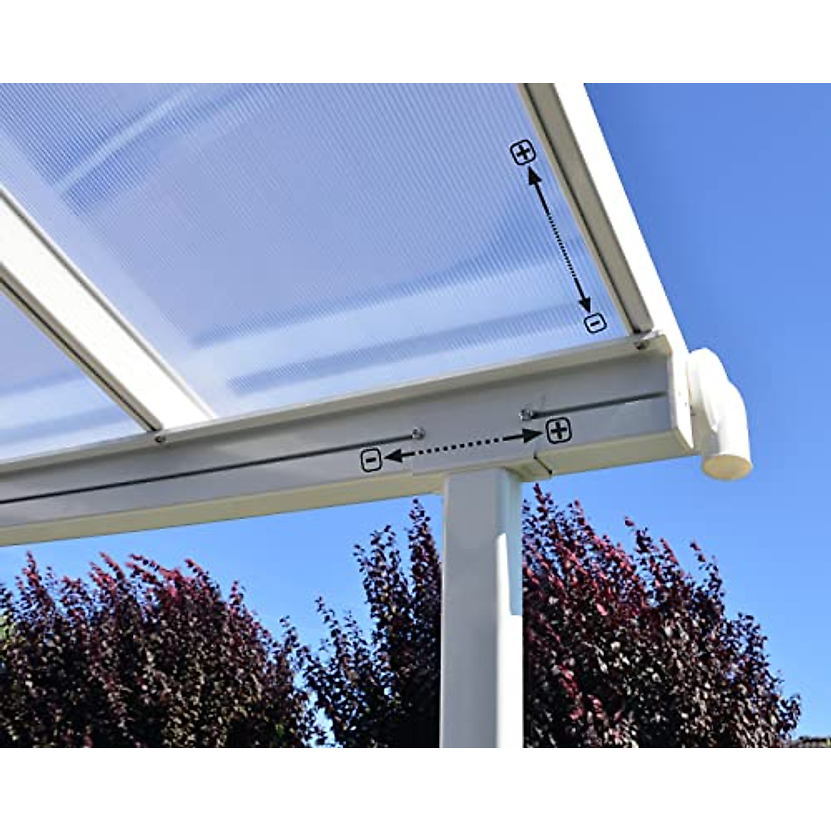 Palram - Canopia Sierra 8' x 8' Patio/Door Cover - White