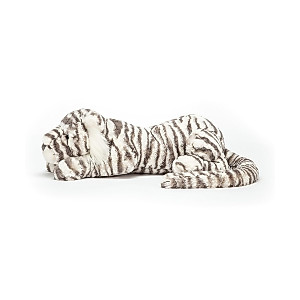 Jellycat Sacha Snow Tiger Stuffed Animal, Really Big 22.5 inches | Big Cat Plush Toy | Classic Children's Gift