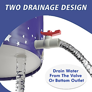 DAILYLIFE Portable Bathtub Adult, Ice Bath Tub for Athletes, Portable Bath tub for adults, Foldable Bath Tub, Hot Tub for Shower Stall, Japanese Soaking Bath Tub with Pillow, Easy assembly(Moonstar)