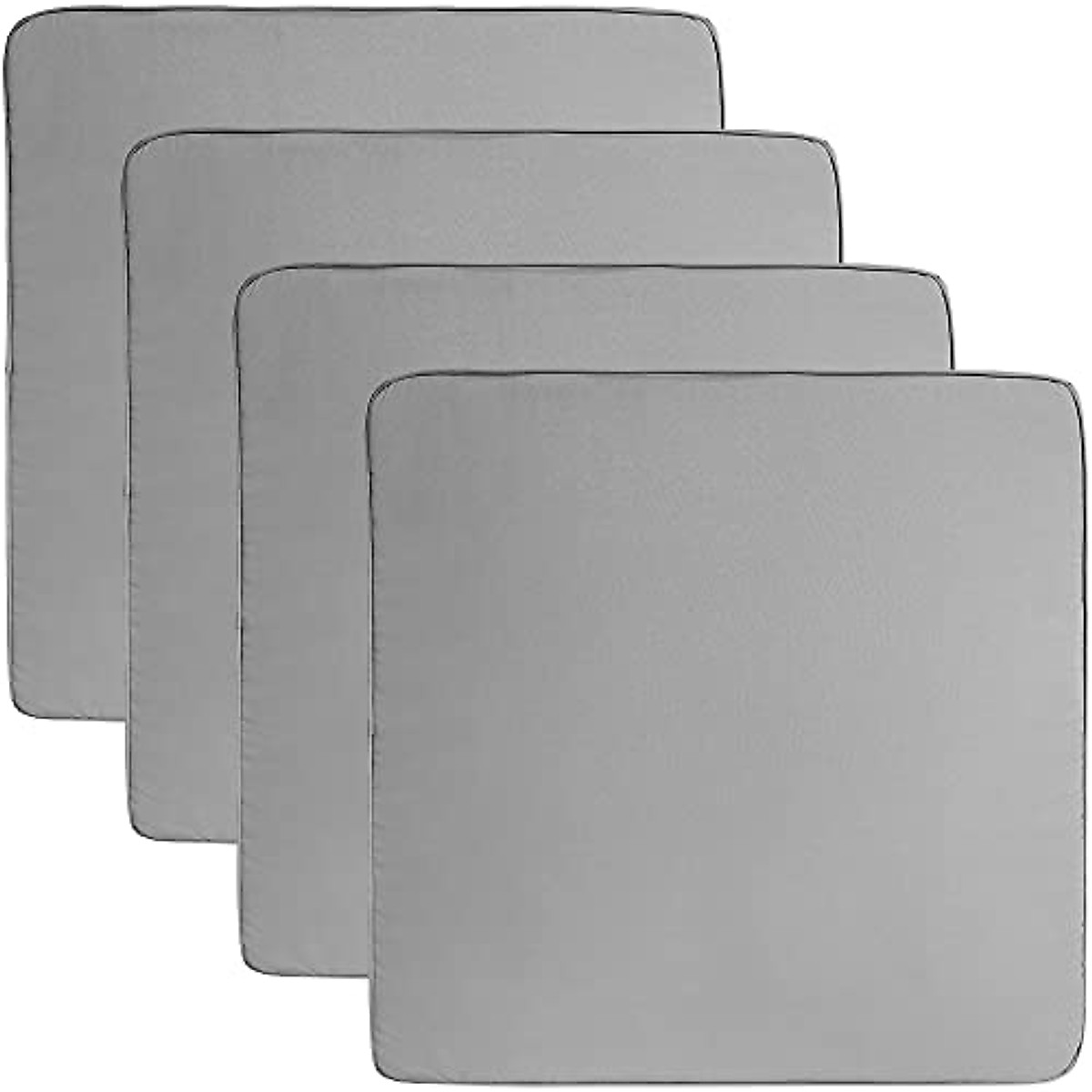 Glogex Outdoor Cushion Covers for Patio Furniture - Gray 24x24x4, Set of 4 Waterproof Patio Cushion Slipcovers Replacement, Outdoor Furniture, Chair, Sofa, Couch