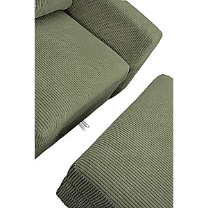 Legend Vansen 7PCS Corduroy Flexible Combination Sofa Sectional, Olive