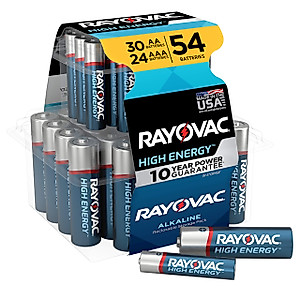 Rayovac Aa & AAA Alkaline Batteries 54 Pack