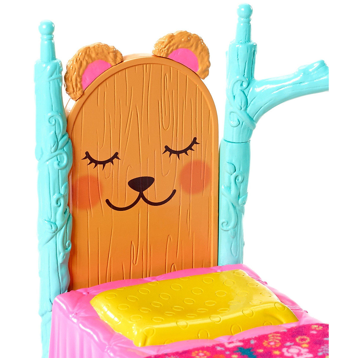 Mattel Enchantimals Sleepover Bedroom Playset – Bren Bear doll (6-in) and Snore Animal Figure