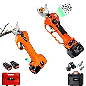 Kebtek® Professional 25V 40MM Electrc Pruning Shears & 16.8V 25MM Electric Pruner Branch Cutter with Brushless Motor