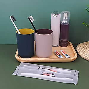 Xuezoioy Disposable Toothbrushes with Toothpaste Pack of 30,White Individually Wrapped Disposable Travel Toothbrush Kit in Bulk for Homeless,Nursing Home,Shelter,Hotel,Charity