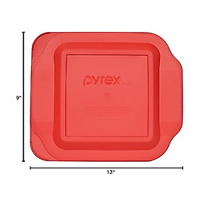 Pyrex (1) 222-PC 2qt Red Lid, (1) 232-PC 2qt Red Lid, (1) 233-PC 3qt Red Lid Made in the USA