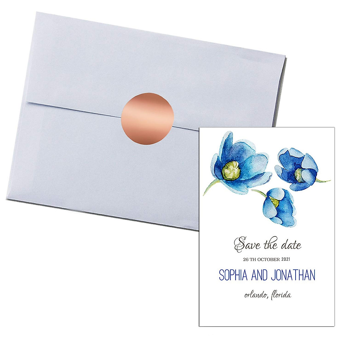 Royal Green Rose Gold Stickers Dots 1 inch - Round Envelope Seals for Baby Shower, Girl Birthday Party, and Decor 25MM - 1200 Pack