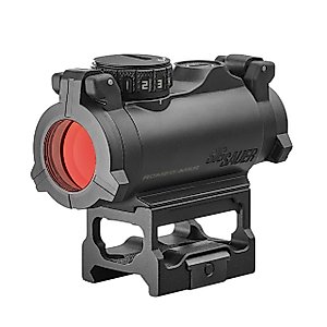 SIG SAUER Romeo-MSR 1x20mm 2 MOA Red Dot Sight | Durable Waterproof Lightweight Ultra-Compact Gun Sight with Flip-Back Lens Covers, Black