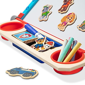 Melissa & Doug PAW Patrol Wooden Double-Sided Tabletop Art Center Easel (33 Pieces)