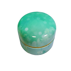 Topwon Body Powder Container with Powder Puff for Baby Women Talc Free Dusting Loose Powder Case Home Travel Powder Box (Green)