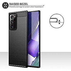 Olixar Case with Screen Protector for Samsung Galaxy Note 20 Ultra, Stylish 2 in 1 Protection - Defend Your Phone & Screen from Drops, Shocks and Scratches - Sentinel - Black