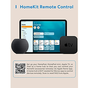 Meross Smart Plug Mini, 15A & Reliable Wi-Fi, Support Apple HomeKit, Siri, Alexa, Echo, Google Assistant and Nest Hub, App Control, Timer, No Hub Needed, 2.4G WiFi Only, 2 Pack
