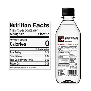 Essentia Water; Ionized Alkaline Bottled Water; 99.9% Pure; 9.5 pH or Higher; Consistent Quality in Every BPA and Phthalate-Free Bottle; 12 Fl Oz (Pack of 12)