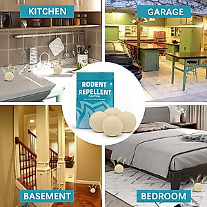 SUAVEC Outdoor Mint Rodent Repellent for House, RV Mouse Repellant, Rat Deterrent, Peppermint Oil to Repel Mice Away- 8 Packs