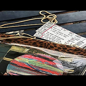 MB Greene Clear Stadium Approved Hinged Purse Leopard Cross Body Bag for Sports